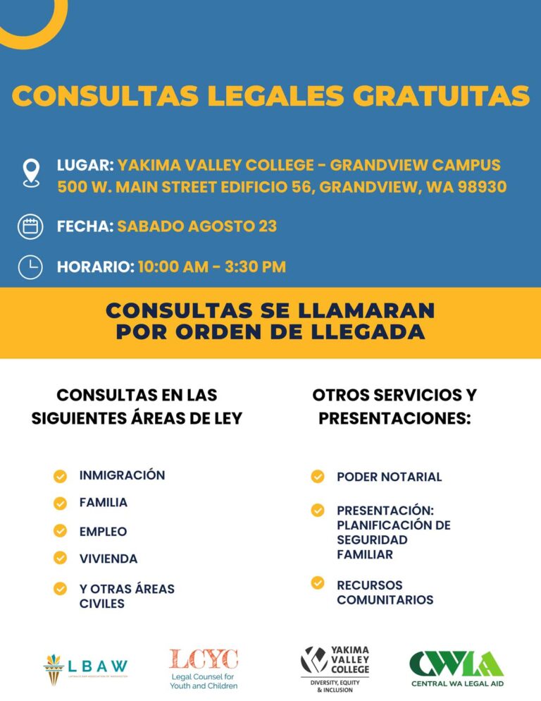 LBAW Legal Clinic - Yakima Immigrant Response Network - YIRN, Yakima WA